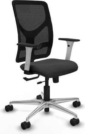 Piqueras y Crespo Schreibtischstuhl mit Armlehnen und hoher R&uuml;ckenlehne, h&ouml;henverstellbare Lendenwirbelst&uuml;tze, ausgestattet mit Syncro/Traslack und Schneideschaum, Schw