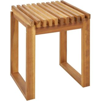 Beliani Table de Bistrot Rustique Moderne pour lExt&eacute;rieur 40 x 40 cm en bois dAcacia Clair Bellano