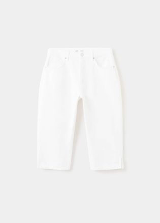 Mango Jean capri droit blanc - Femme - 32 - MANGO