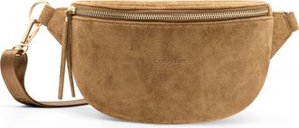 Expatri&eacute; Bauchtasche Damen Braun - Alice Small Suede - G&uuml;rteltasche f&uuml;r Festival, Reisen & Alltag aus Veganem Wildleder - Stylische Brusttasche Klein