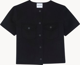 Kujten Veste crop col rond cachemire - Veste Zafira