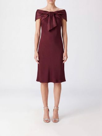 Alberta Ferretti Robe fourreau midi en satin &agrave; &eacute;paules d&eacute;nud&eacute;es et col bateau