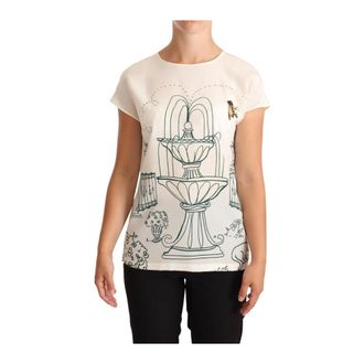 Dolce & Gabbana Femme, Tops, Blanc, Taille: 32 FR T-shirt &agrave; Manches Courtes