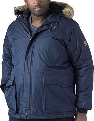 D555 Big & Tall Kaki Lovett Parka pour homme, bleu marine, 7XL plus