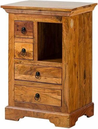 Massivmoebel24 Kommode Akazie 55x40x80 honig lackiert oxford 0503