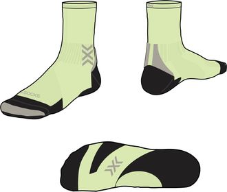 X Socks Run Discover Crew Socken - Optimale Belüftung & Stabilisierung beim Laufen - Air-Conditioning-Kanal, Muskelunterstützung & Komfort für intensive Train