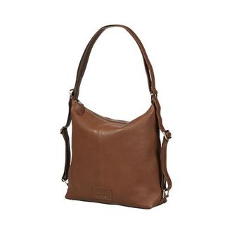 Burkely Soft Skylar Sac à dos Hobo - Sac Convertible Femme en Cuir Marron Cognac Lisse - Sac à Dos et Sac Épaule Chic - Sac de Ville Polyvalent