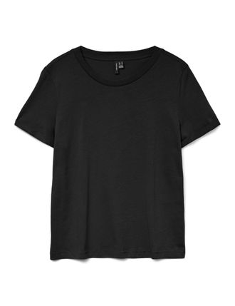 Vero Moda Damen VMPAULA S/S GA NOOS T-Shirt, Black, XL