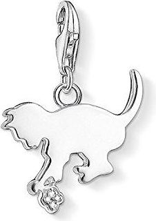 Thomas Sabo Femmes-Pendentif charm Chaton Charm Club Argent Sterling 925 Diamant blanc DC0025-725-14