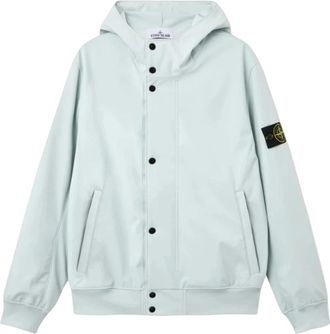 Stone Island Homme, Vestes, Bleu, Taille: L Parka courte l&eacute;g&egrave;re Soft Shell-R