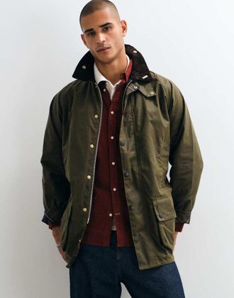 Barbour Icons Beaufort Wachsjacke in Olivbraun