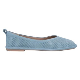 Estro & Luminara Femme, Chaussures, Bleu, Taille: 37 EU Ballerines Bleues pour Femmes en Velours Perfor&eacute; Doux Authentique
