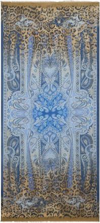 Etro Homme, Accessoires, Multicolore, Taille: ONE Size &Eacute;charpe en m&eacute;lange de laine avec motif animal d&eacute;grad&eacute;