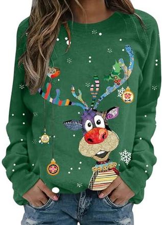 Generic pull de noel, pull noel enfant, rennes, vetement femme chic, plaid à capuche, plaid avec manches femme, christmas sweater, sweat capuche, tenue noël f