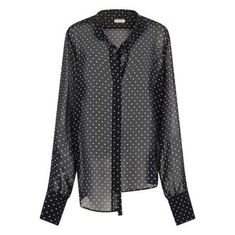 The Mannei Seidenhemd mit Polka Dots - - Blouses & Shirts - Damen - Schwarzk - 2XS