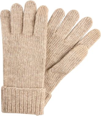 Camel Active Damen Strickhandschuhe aus weichem Materialmix Karamell, womenswear-M