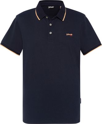 Schott NYC Herren Psausteen Poloshirt, blau, 56
