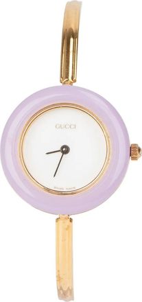 Gucci Uhr - Gucci Gold Tone Change Bezel White Dial 11/12.2 Wo - Gr. unisize - in Gold - f&uuml;r Damen