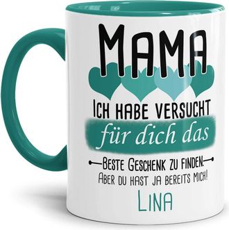 Tassendruck Geschenk Tasse mit Spruch PERSONALISIERT - Bestes Geschenk für Mama von Kind - Kaffee-Tasse/Geschenkidee Geburtstag Muttertag/Muttertagsgeschenk - Inn