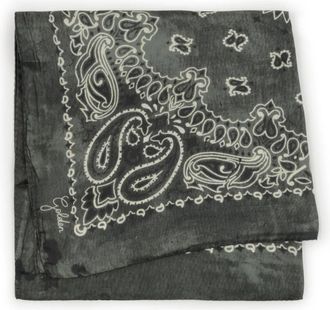 Golden Goose Homme, Accessoires, Vert, Taille: ONE Size Foulard en soie &agrave; imprim&eacute; cachemire