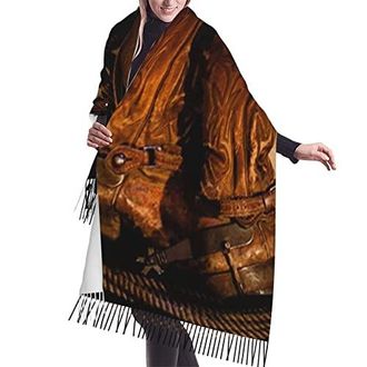 Generic Confortable Écharpe Foulard Bottes de cowboy western sur drapeau américain Châle Écharpe Imprimé Wrap Foulard pour Mariage Party Femmes 68X196cm