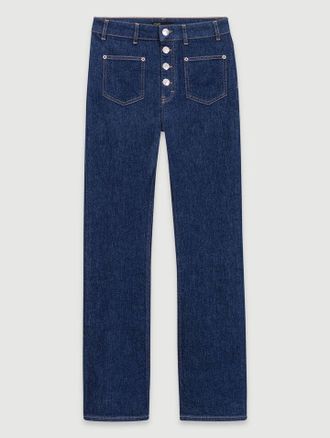 Maje Jean Denim &Agrave; Poches - Bleu - Maje
