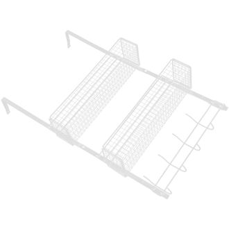 DOITOOL H&auml;ngender Aufbewahrungskorb aus Rostfreiem Eisen f&uuml;r K&uuml;chenschrank und Bad Metallkorb mit Haken Nagelfrei Stabil f&uuml;r Vielseitige Hausorganisation