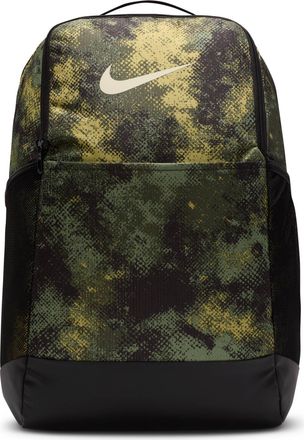 Nike Nike Rucksack Brasilia M Backpack - 9.5 Camo Aop, Oil Green/Black/Coconut Milk, FZ2608-386, MISC