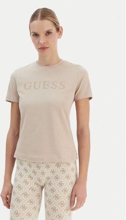 Guess T-Shirt V6RI20 J1314 Beige Regular Fit