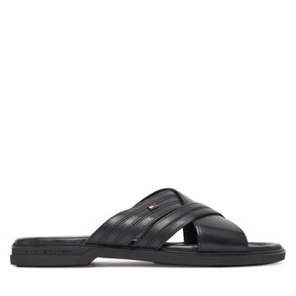 Tommy Hilfiger Pantoletten Tommy Hilfiger Premium Hilfiger Cc Lth Sandal FM0FM05504 Schwarz