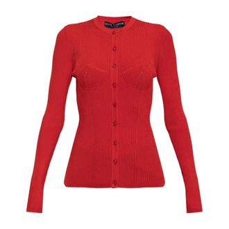 Dolce & Gabbana Figurbetonter Cardigan - - Knitwear - Damen - Rot - L