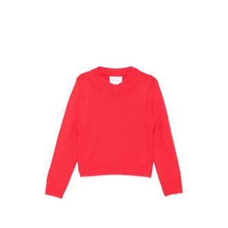 Soft Goat Ribbed V-neck Sweater