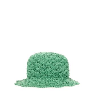 Red Valentino Geflochtener Raffia-Eimerhut - - Accessories - Damen - Gr&uuml;n - S