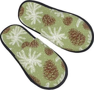 Generic Motif De Pommes De Pin Pantoufles Moelleuses Confort Pantoufles Antid&eacute;rapants Chaussons Pour Homme Ext&eacute;rieur Unisex M