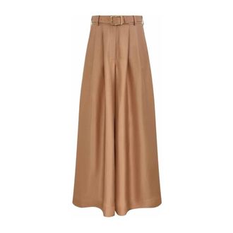 Zimmermann Femme, Pantalons, Brun, Taille: 40 FR Pantalon &agrave; Jambes Larges
