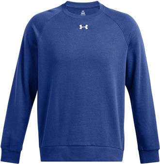 Under Armour Mens UA Rival Fleece Crewneck, (432) Technical Blue/White, XS