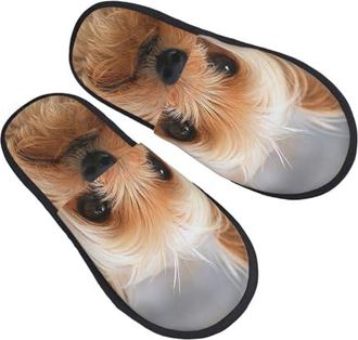 Generic Fourrure Pantoufles Les Plus Mignons Des Yorkshires R&eacute;utilisables Pantoufles De Maison Portative Chaussons DInt&eacute;rieur Pour Invit&eacute; Voyage Spa M