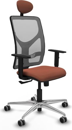 Piqueras y Crespo Sch&ouml;ner Schreibtischstuhl mit 1D-Armlehnen, h&ouml;henverstellbarer Lendenwirbelst&uuml;tze und festem Kopfteil, ausgestattet mit 3 Positionen und Schneidschaum