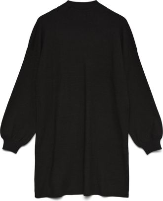 Vero Moda Damen VMNANCY LS Funnelneck Dress NOOS Kleid, Black, XS