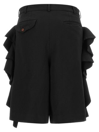 Comme Des Gar&ccedil;ons Sculptural Ruffle Shorts - Black