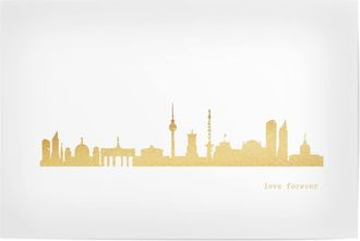 artboxONE Poster 45x30 cm St&auml;dte Berlin Gold Print Love hochwertiger Design Kunstdruck - Bild Berlin Berlin City