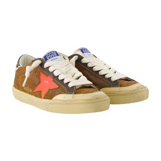 Golden Goose Mens Super Star Sneaker Brown Calfskin
