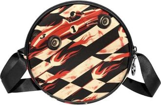 Generic Sac &agrave; bandouli&egrave;re Circle pour femme, petit sac &agrave; bandouli&egrave;re avec fermeture &eacute;clair, bretelles r&eacute;glables, sac &agrave; main rond d&eacute;contract&eacute; pour femmes et fi