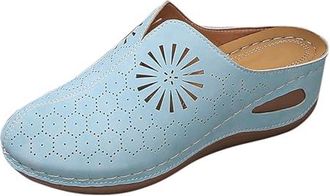 Generic Chaussures Mules Femme Pantoufles Sandales Bout Ferm&eacute; Slip-on &agrave; Semelle Compens&eacute;e Bout Rond L&eacute;g&egrave;res Chaussures D&eacute;contract&eacute;e Int&eacute;rieur Ext&eacute;rieur pour P