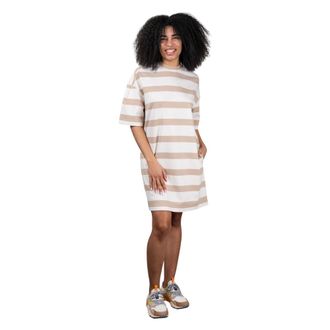Max Mara Femme, Robes, Beige, Taille: 38 FR Mela Stripe T-Shirt Dress
