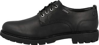 Clarks Homme Batcombetiegtx Tissu Oxford, Cuir Noir Noir, 42.5 EU