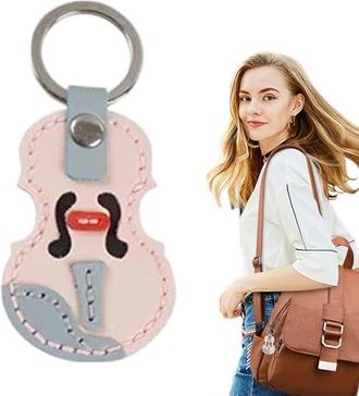 Generic Porte-cl&eacute;s de voiture, porte-cl&eacute;s instrument de musique, kit de porte-cl&eacute;s vintage violon - Accessoire de portefeuille &eacute;l&eacute;gant, porte-cl&eacute;s l&eacute;ger pour 