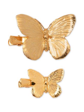 Jennifer Behr lot de deux barrettes Papillon - Or