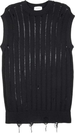 Laneus Homme, Pulls, Noir, Taille: S Ripped Vest