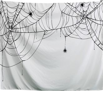 A.Monamour Wandteppiche Wanddekor Tuch Spinnennetz Hintergrund Mit Spinnen Spinnennetz Hintergrund Abstrakte Kunst Stoff Wandtuch Wandbehang Wandkunst Wandbilder